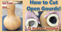 How to Cut Open Gourds - Welburn Gourd Farm