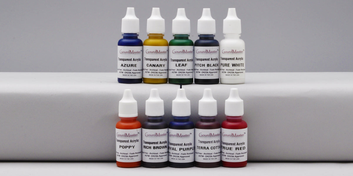 GourdMaster™ Transparent Acrylic Paint Sets - Vibrant Pigment-Based ...