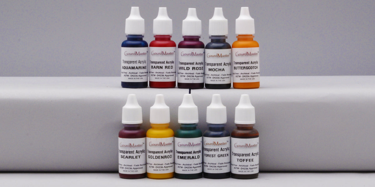 GourdMaster™ Transparent Acrylic Paint Sets - Vibrant Pigment-Based ...