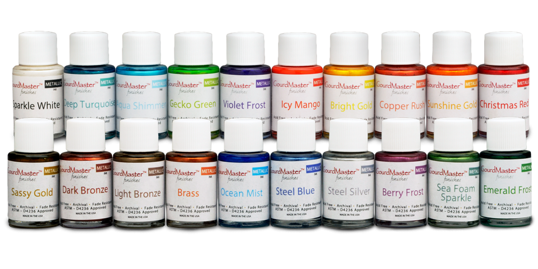 Metallic Gourd Inks - Long-Lasting, Vibrant Color for Gourd Art ...