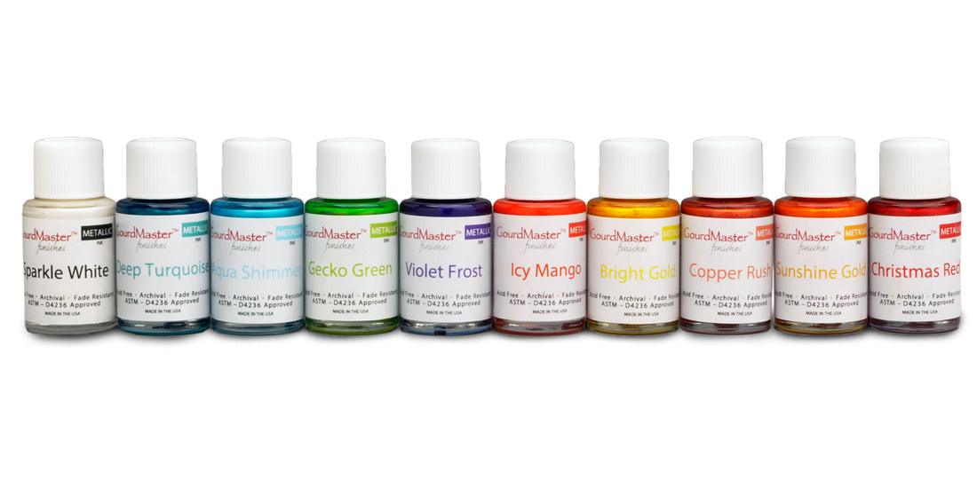 Metallic Gourd Inks - Long-Lasting, Vibrant Color for Gourd Art ...